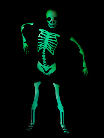 Adult Glowing Skeleton Morphsuit Costume - Angels Fancy Dress